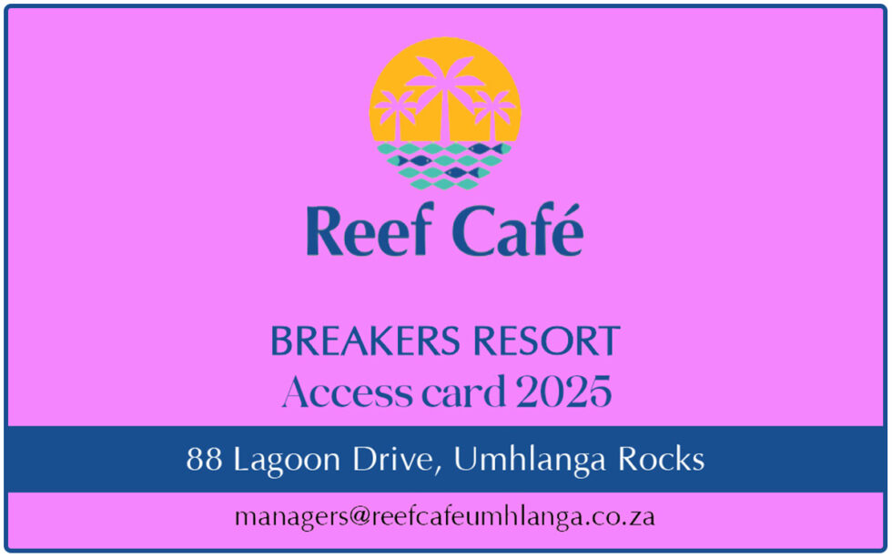 Reef Cafe Umhlanga Access Card | Reef Cafe Breakers Resort